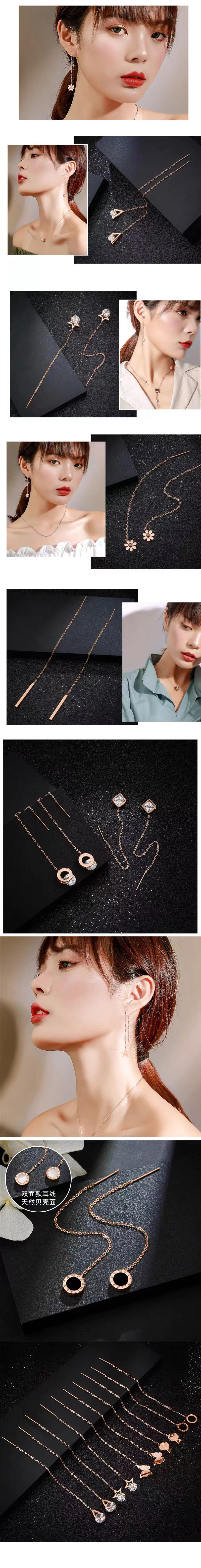 时尚甜美简洁菊花钛钢个性女耳坠耳线|韩国饰品批发|欧美饰品批发|头饰批发|义乌饰品批发|外贸饰品批发